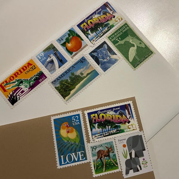 5x FLORIDA Greetings Miami Fort Lauderdale Tampa 2002 34c Unused ...