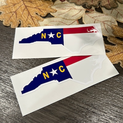 North Carolina Decal NC State Flag Decal North Carolina State Bumper ...