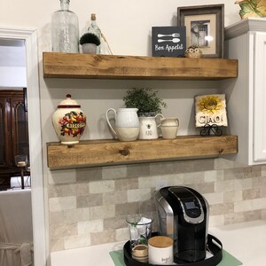 4 Deep X 4 Thick Custom Floating Shelf FREE SHIPPING - Etsy