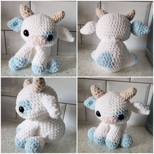 Amigurumi Cow Pattern, Plush Pattern, Stuffed Cow Toy, Cow, Crochet Cow ...