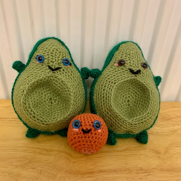 Avocado Family, Amigurumi Crochet Pattern, Digital Download - Etsy