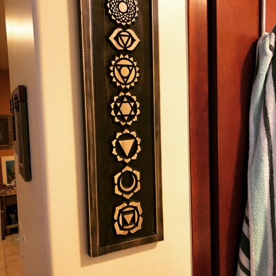 Chakras Wood Carving, Chakra Sign, Chakra Symbols, Meditation, Yoga ...
