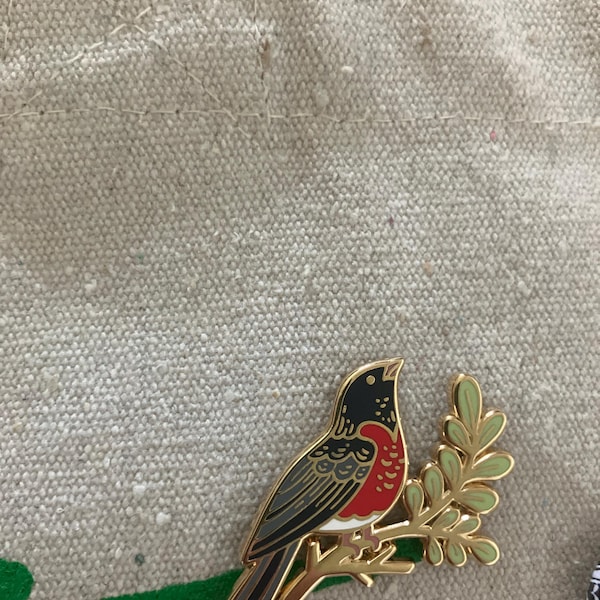 Robin Enamel Pin - Lapel Pin - Badge - Etsy