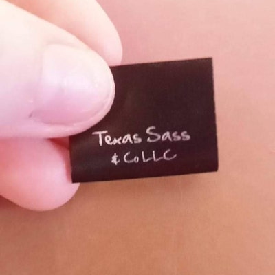 Custom Fabric Labels 100 Black SATIN Apparel Labels PRECUT - Etsy