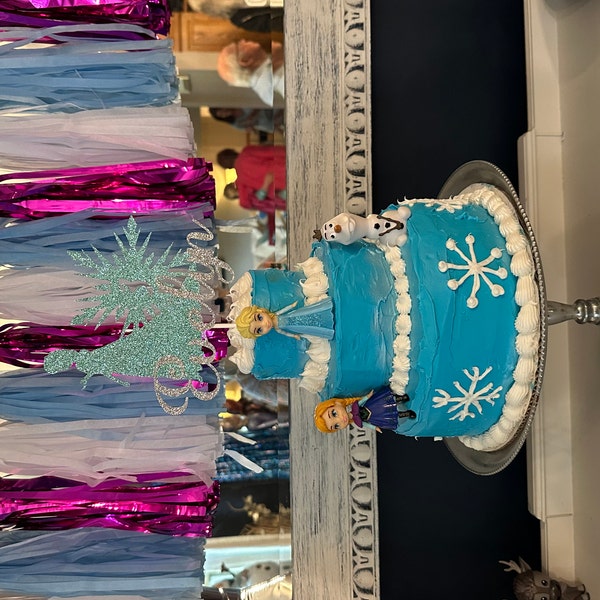 FROZEN Inspired Cake Topper, Personalized Frozen Cake Topper, Elsa Cake ...