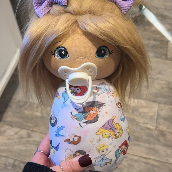 Swaddle Baby, Easter Baby Doll - Blonde Blue Eye Baby Doll - OOAK Baby ...