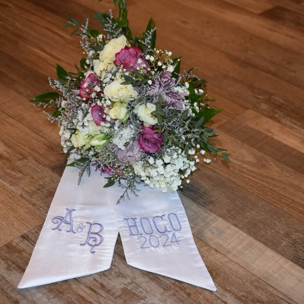 School Bouquet Sash, Prom, 4 Inch Wide, Homecoming, Graduation, Floral ...