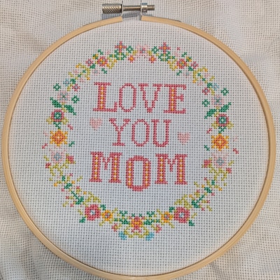 Mom Cross Stitch Pattern, Modern Cross Stitch, Mum Cross Stitch ...