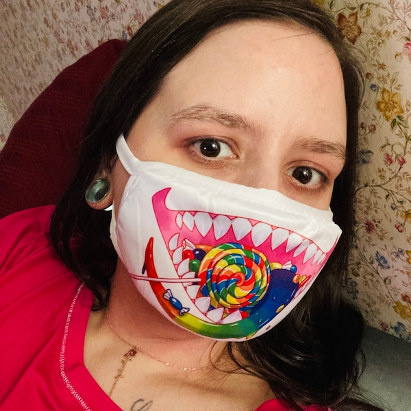 Candy Monster Creepy Cute Dust Face Mask With Filter Pocket - Etsy