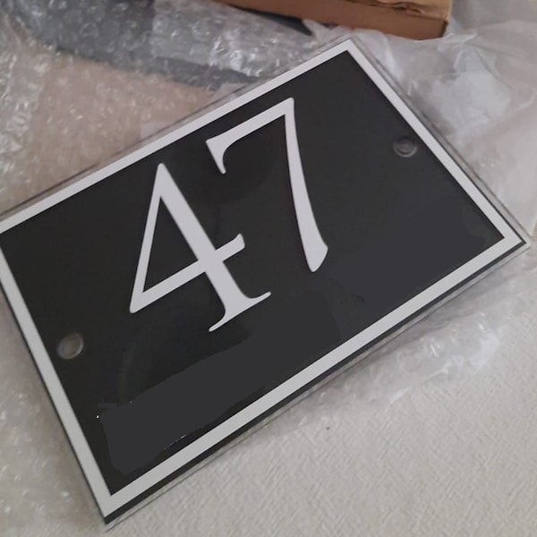 Bordered Rectangular House Signs, Door Number Plaques, Multiple Colour ...