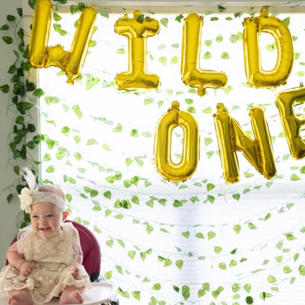 16'' Wild One Foil Balloon Banner - Wild One Party, Where the Wild ...
