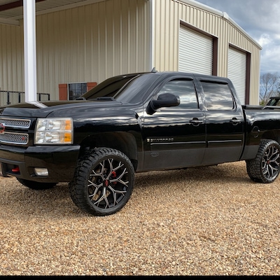 2007-2018 Chevy Silverado 1500 Emblem Overlay Decal Letters BLACK Set ...