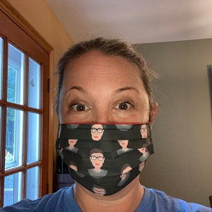 RBG Face Mask Ruth Bader Ginsburg Face Mask Lined in - Etsy
