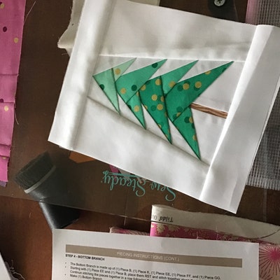Christmas Tree Paper Piecing Pattern, PDF - Etsy