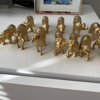 Safari Metallic Gold Animals - Etsy
