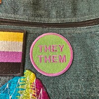 Custom Pronoun Patch, Pronoun Badge, They Them, He Him, She Her, Custom ...