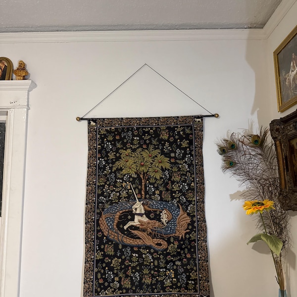 Unicorn Tapestry Licorne Captive in Captivity Medieval Art Decor Wall ...