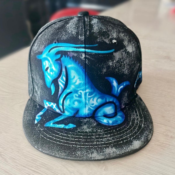 Incredible Hand Painted Comic Skull Hat in Neon Colors - Etsy