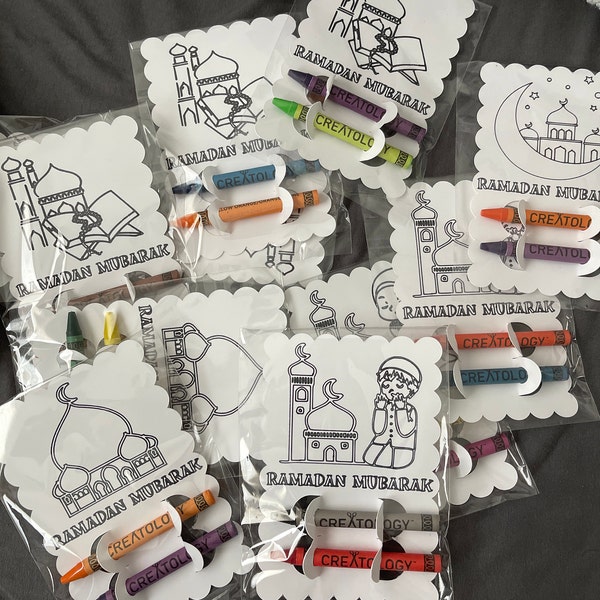 Eid Coloring Cards for Kids,ramadan & Eid Kids Activity, Kids Eid Party ...