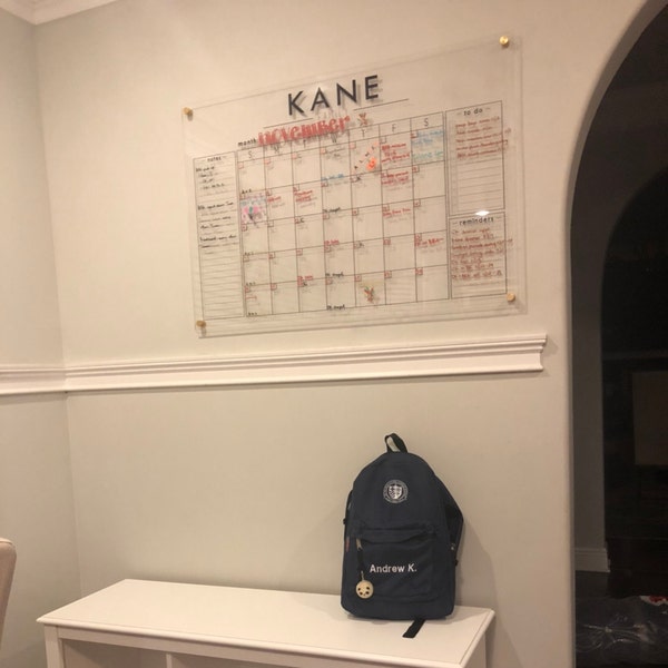 Custom Acrylic Calendar W/ Notes Box, Priorities Box, and Reminders Box ...