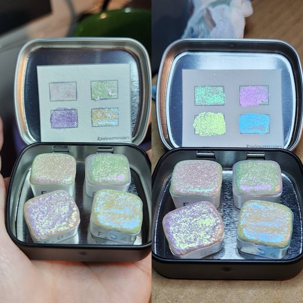 Half Shiny Fairy Dust Set for Handmade Color Shift Watercolor Paints - Etsy