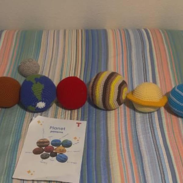 Crochet Solar System Pattern Bundle: Planets, Star, Moon, Sun (PDF) - Etsy