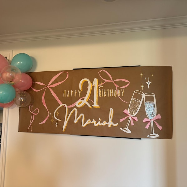 21st Birthday Banner; Custom, Hand Painted Sign for Events! - Etsy