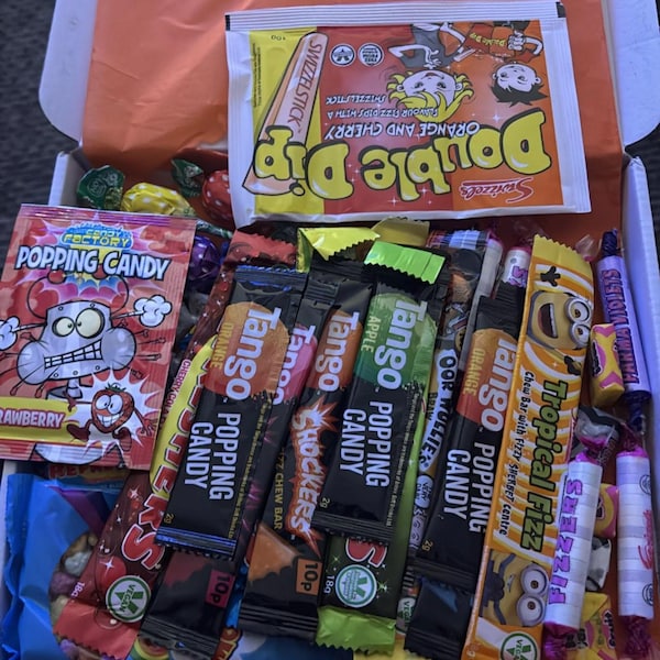 Large Retro Sweets Gift Box With 65 Sweets | Personalised Hamper Filled ...