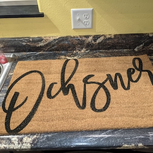 Hello Cursive Font Exterior Coir Welcome Door Mat - Etsy