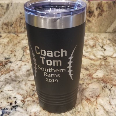 Engraved Coach Cup, Coach Tumbler, Coach Gift Idea, Tumbler With Lid ...