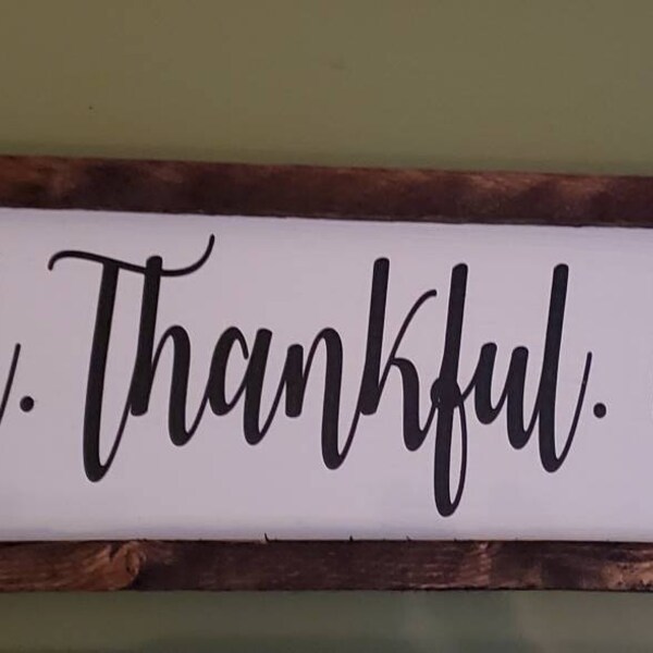 Grateful Thankful Blessed Farmhouse Sign Framed Wood Sign Farmhouse ...