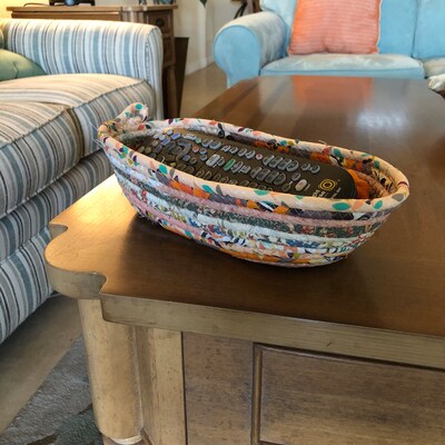 Small Rope Bowls Rope Fabric Bowl Coiled Rope Basket Clothesline Basket ...