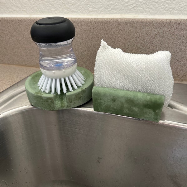 Sponge Holder, Concrete Sponge Dryer, Kitchen Accessories, Minimalist ...