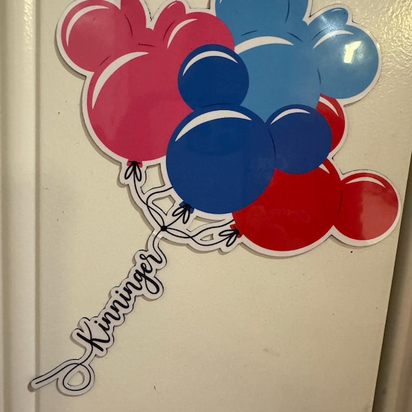 Personalised Mickey Balloon Cruise Door Magnet | Disney Cruise Magnets ...