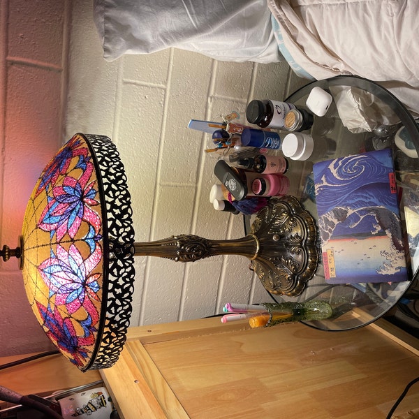 Vintage Plug-in Swag Lamp, Art Deco Art Nouveau Bubble Swirl Glass ...