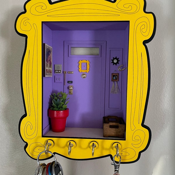 Friends Door Monica's Door Purple Door Blue Frame Shadow Box Key Holder ...
