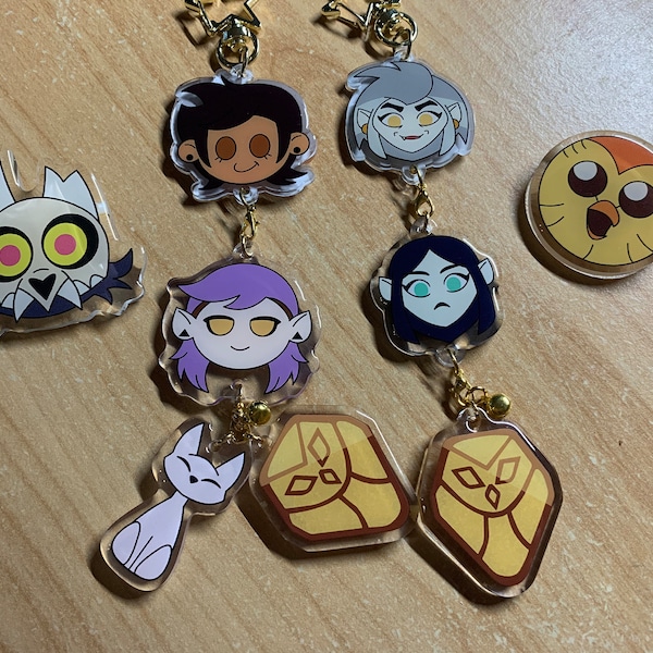 The Owl House - Combinable Keychains & CLEAR Pins - Luz, Amity, Lumity ...