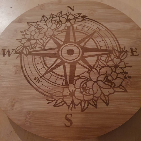 Floral Compass Svg | Compass Svg | Compass Rose Svg | Nautical Compass ...