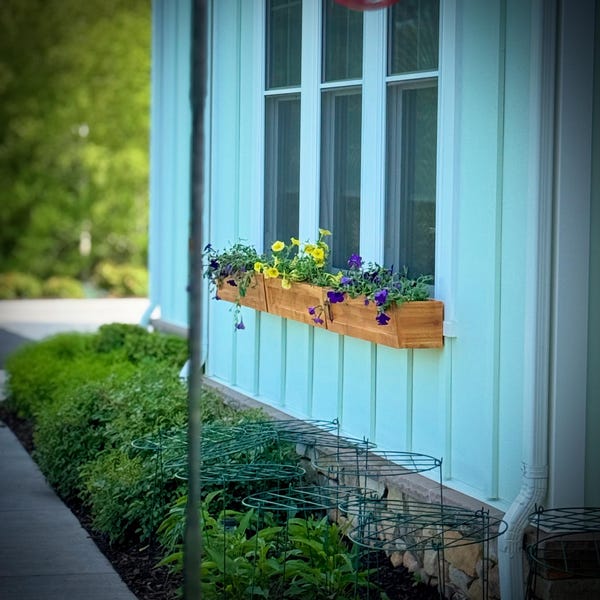 Cottage Style Cedar Window Box Planter for Flowers & Herbs ...