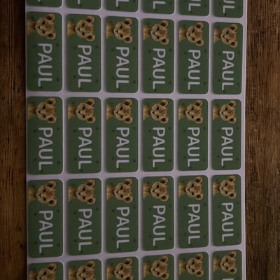 Panda Whale Name Stickers 3 X 1.3 Cm Personalizable Name Labels ...