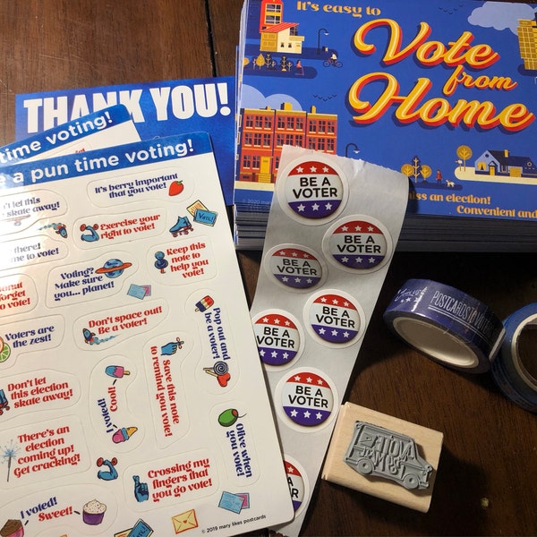Have a Pun Time Voting! Punny Election Sticker Sheets for Your Get Out ...