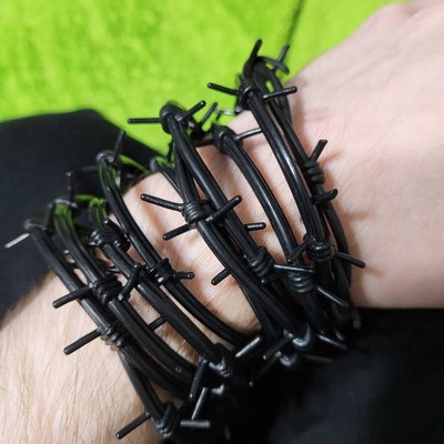 Vintage Deadstock 90s Rubber Barbed Wire Bracelets set of 2 - Etsy