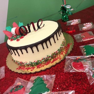 Red Buffalo Plaid Cake Topper, Birthday Cake Toppers, First Birthday ...