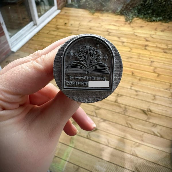 Custom Book Stamp, Bookplate Stamp, From the Library of Custom Book ...