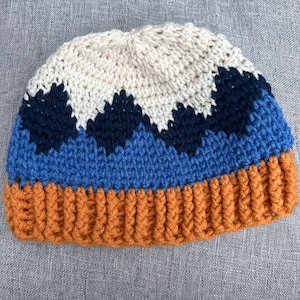 Mountain Range Hat / Adult Sizes/ Crochet Hat Pattern / Crochet Beanie ...