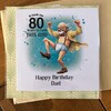80th Birthday Card-personalised-female 80th-4 Design Choices-funny Age ...