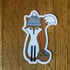 Fox Knitting Sticker Vinyl Woodland Animal Knitter Sticker, Fox Laptop ...