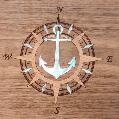 Anchor Compass SVG Files for Cricut - Etsy