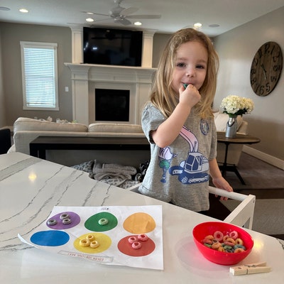 Rainbow Cereal Color Sorting Activity Mat Printable DIGITAL DOWNLOAD St ...