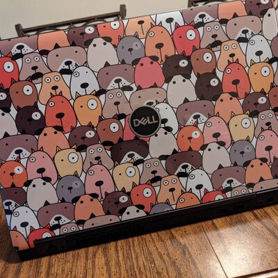 Cute Dogs Laptop Skin Sticker Watercolor Notebook Decal Dell Hp Lenovo ...